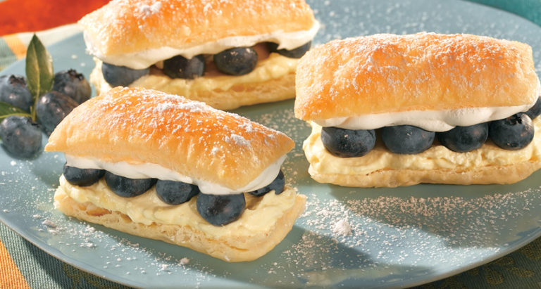 Lemon Blueberry Petite Napoleons - Puff Pastry