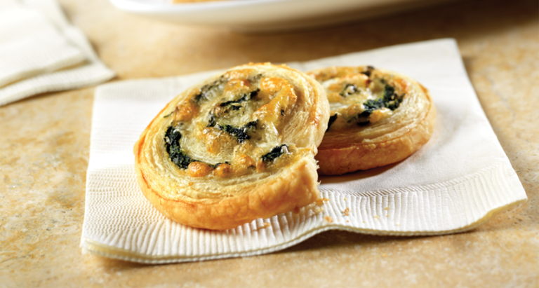 Spinach-Cheese Swirls - Puff Pastry